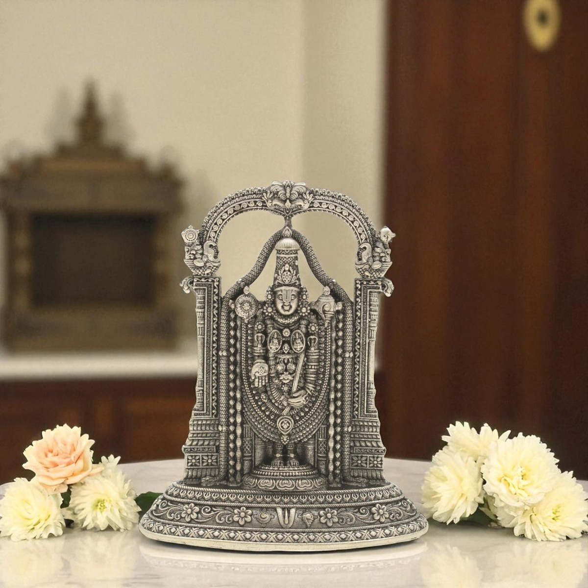 15 Grams Lord Balaji Silver Idol – Jagdamba Pearls
